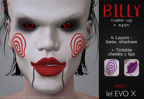 Second Life Marketplace - Mad' - Billy Make-up [BOM EvoX]